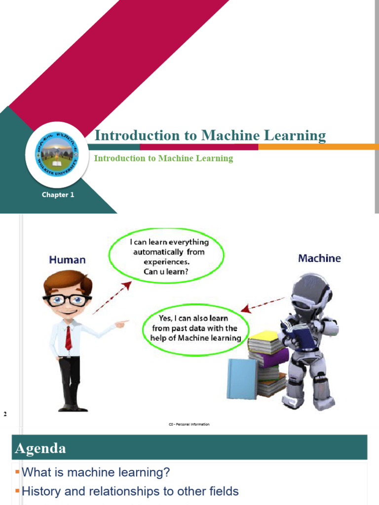 ML Ch-1 Introduction To ML 1 | PDF | Machine Learning | Intelligence (AI) & Semantics