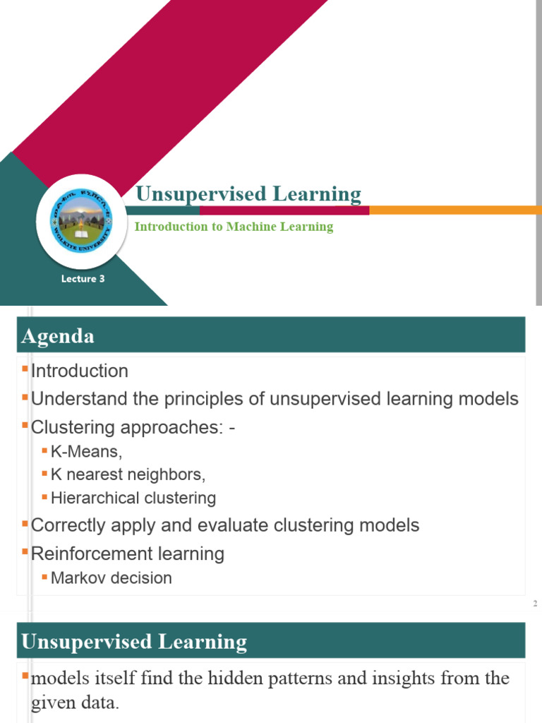 ML Ch-3 Unsupervised Learning | Download Free PDF | Cluster Analysis | Image Segmentation