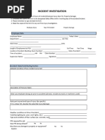 Accident Investigation Form | PDF