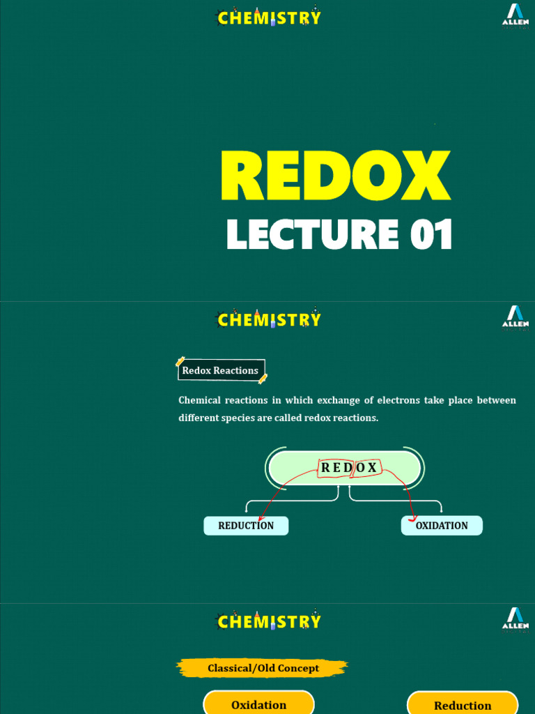 Redox and Equivalent Concept Lecture 3 (14th December 2022) Handout and ...
