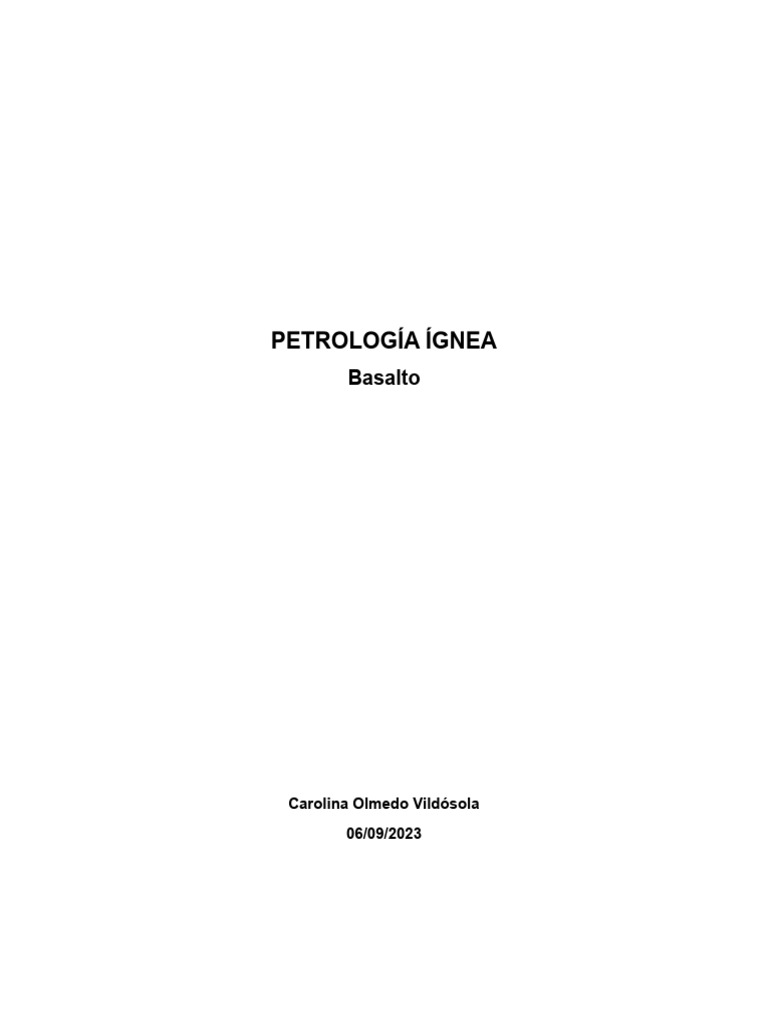 Basal To | PDF | Basalto | Roca ígnea