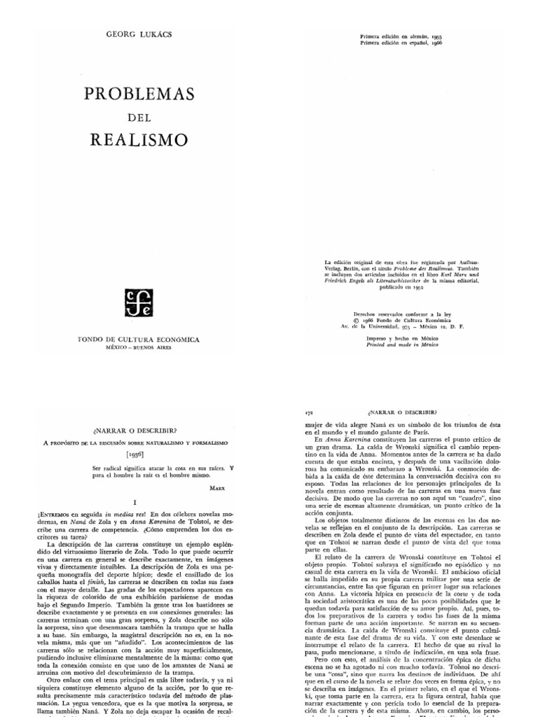 George Lukács | PDF | Verdad | Novelas