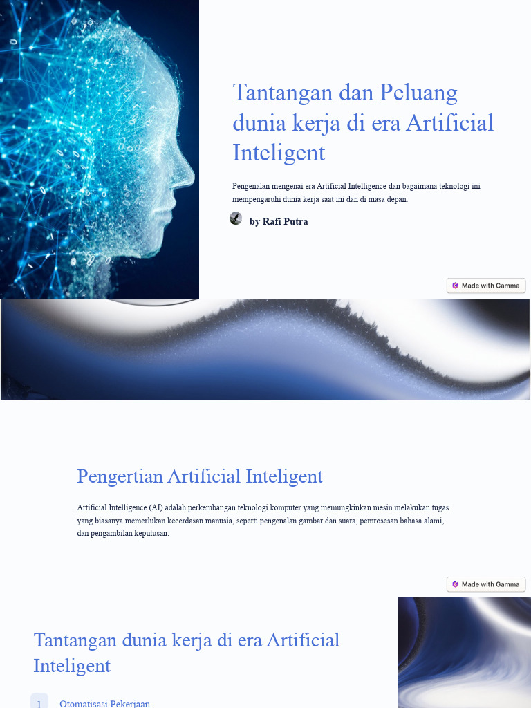 Tantangan Dan Peluang Dunia Kerja Di Era Artificial Inteligent | PDF | Teknologi & Rekayasa