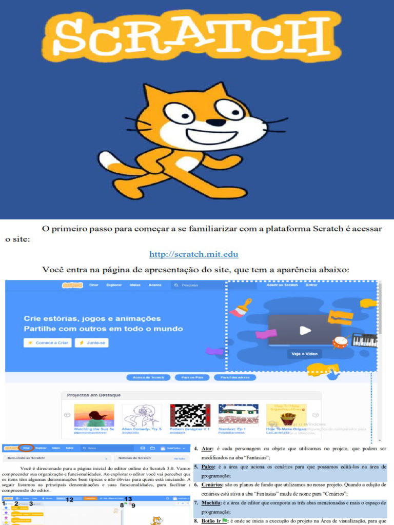 Aula Remota Tecnologia Scratch | PDF