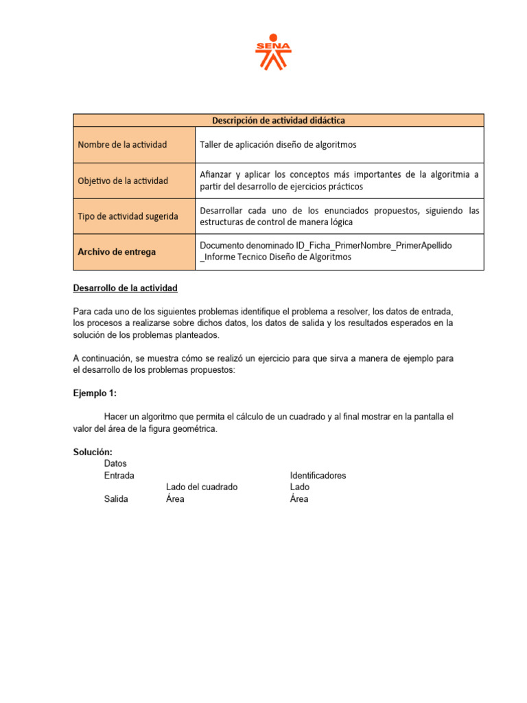Diseno de Algoritmos 220501096 AA2 EV01 | PDF | Algoritmos | Ciencias ... Diseno de Algoritmos 220501096 AA2 EV01 | PDF | Algoritmos | Ciencias ...