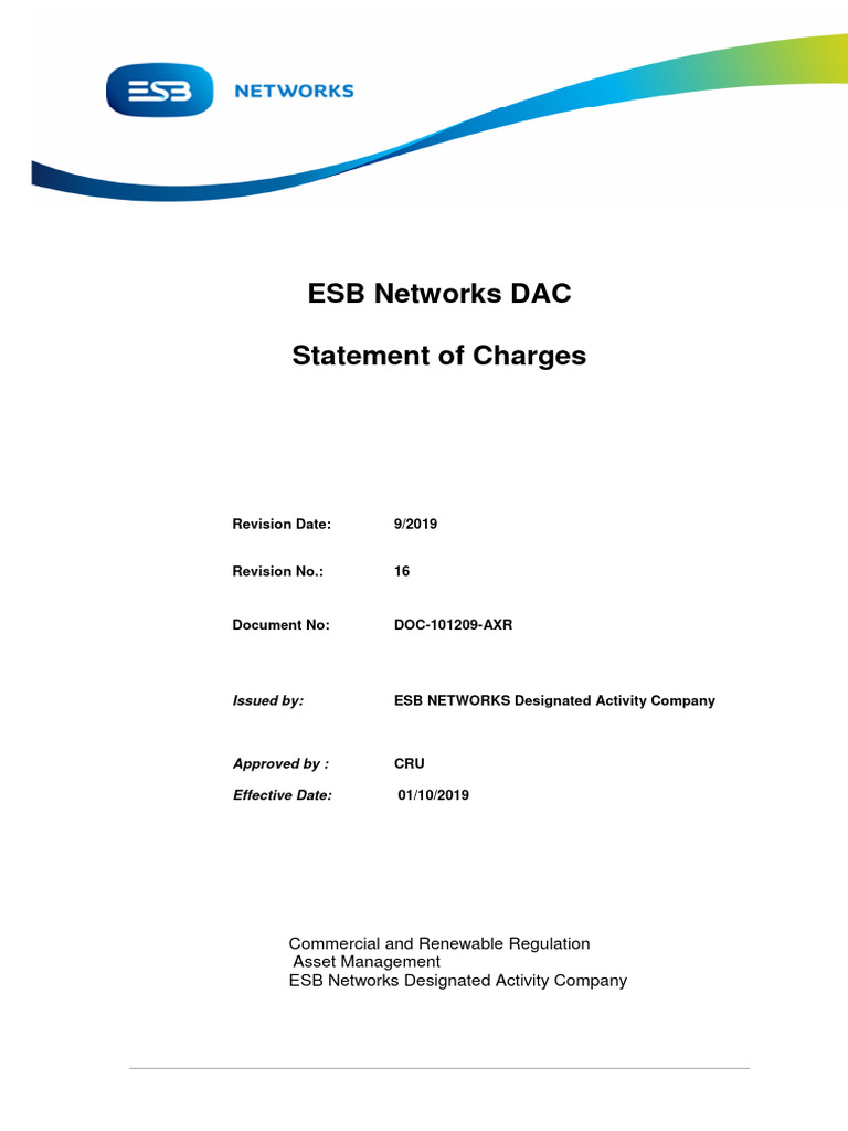 ESB Connection Charges | PDF | Electric Power | Electrical Engineering