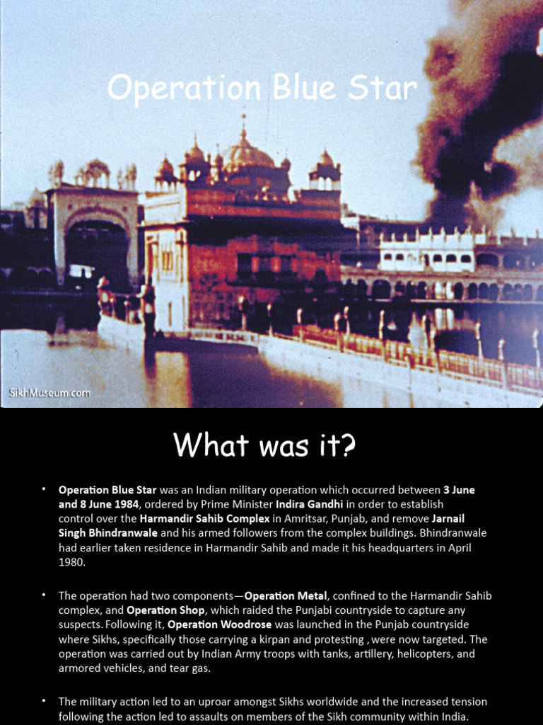 Overview of Operation Blue Star 1984 | PDF | Conflicts | Warfare