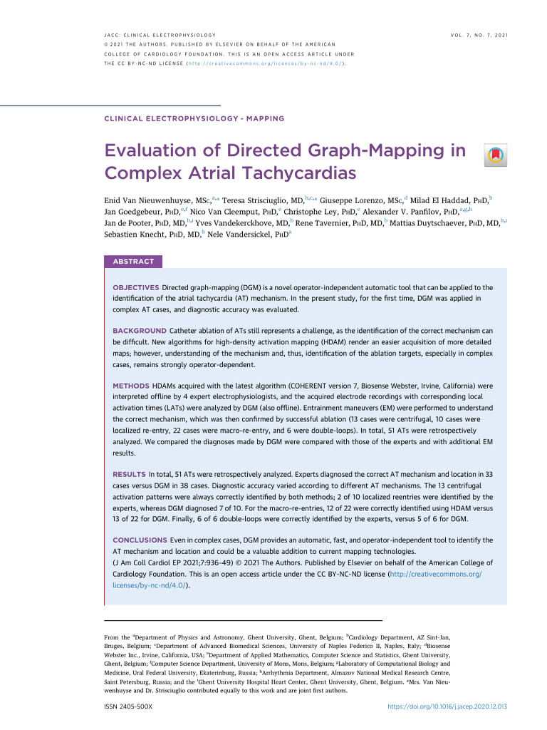 Evaluation Of Directed Graph Mapping In Complex 2021 Jacc Clinical