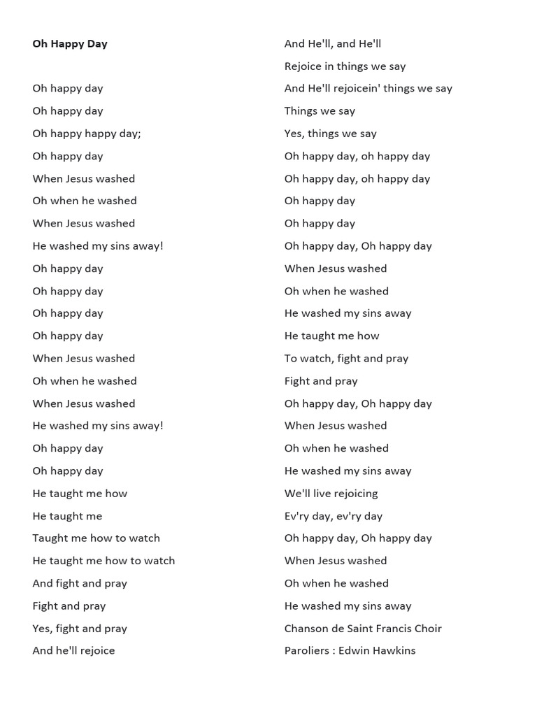 Oh Happy Day | PDF