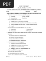 History Model Exam For Remedial Students | PDF