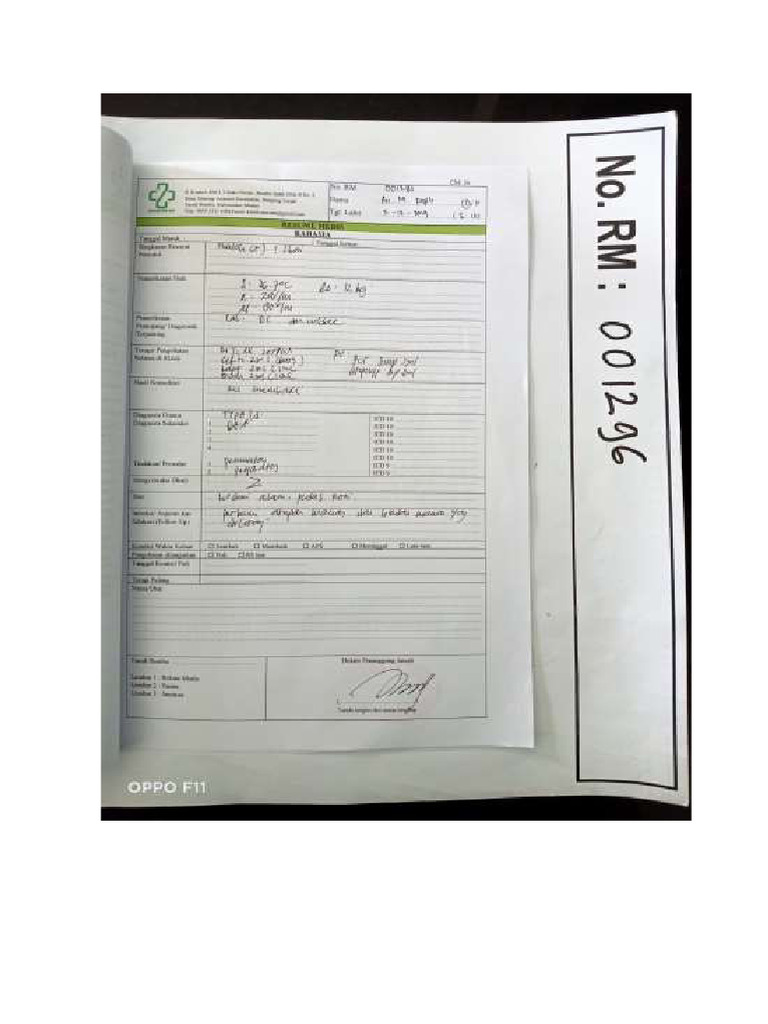 Contoh Rm Klinik Pdf