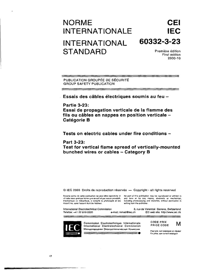 Ceı Iec 60332-2-23 | PDF
