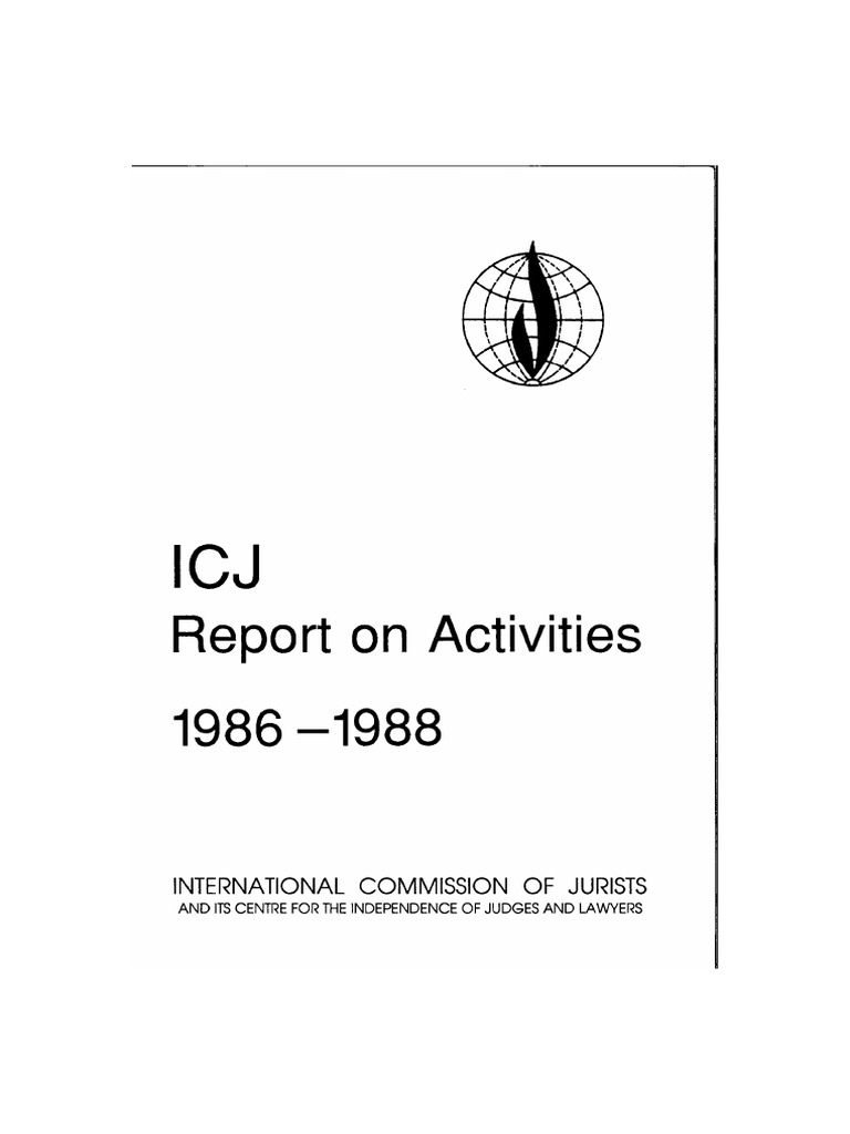 ICJ Report of Activities 1986 1988 Annual Report 1989 Eng | PDF | United Nations | International ...