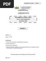 Term 2 Test 1 Mathematics Paper Grade 8 | PDF