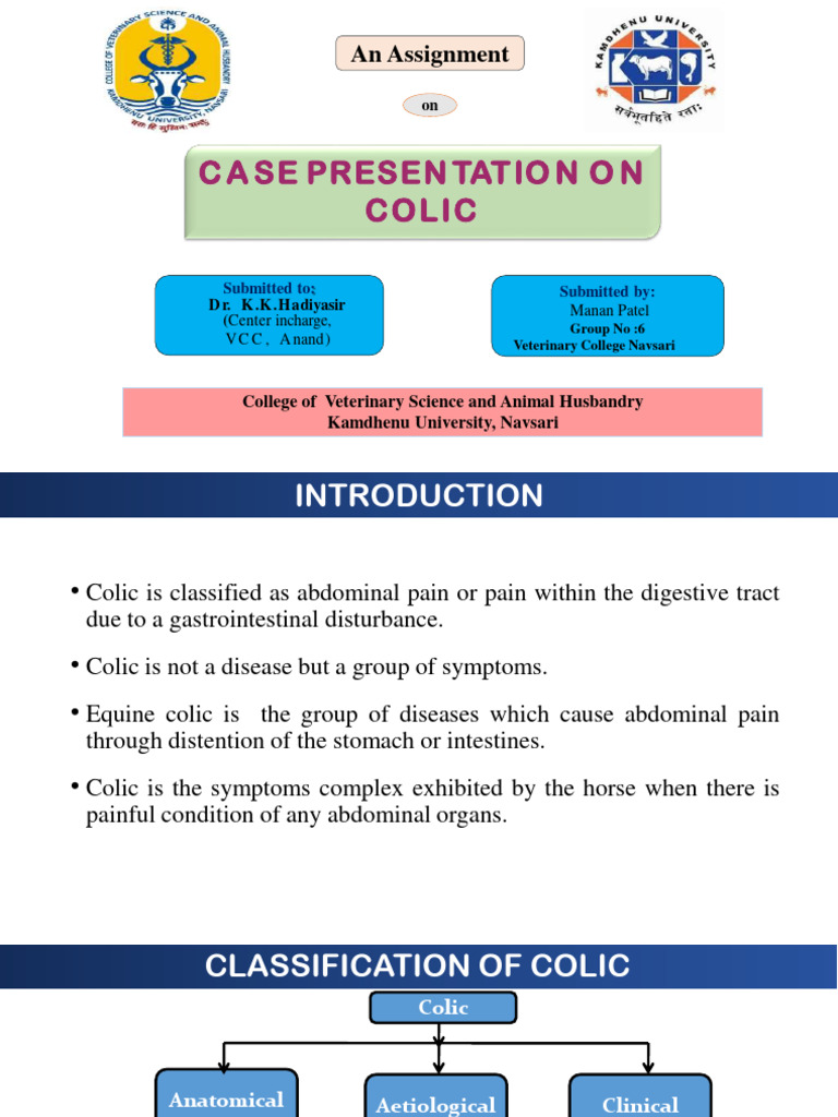 Colic by Manan | PDF | Clinical Medicine | Diseases And Disorders