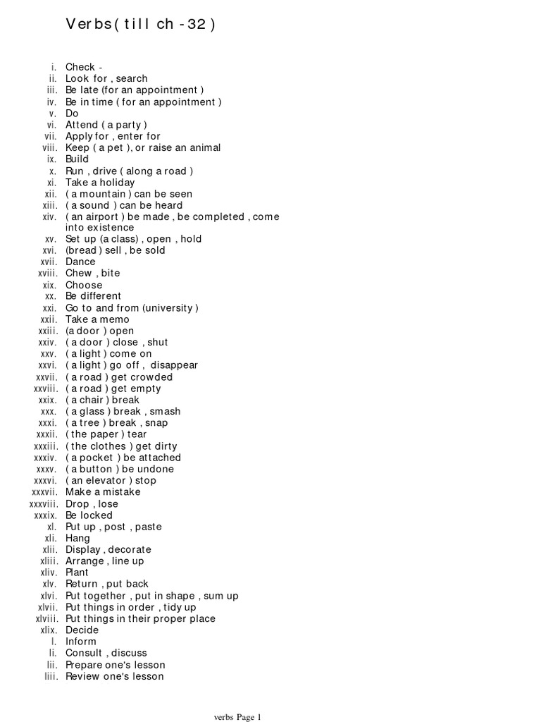 Verbs | PDF | American Football | National Football League Teams