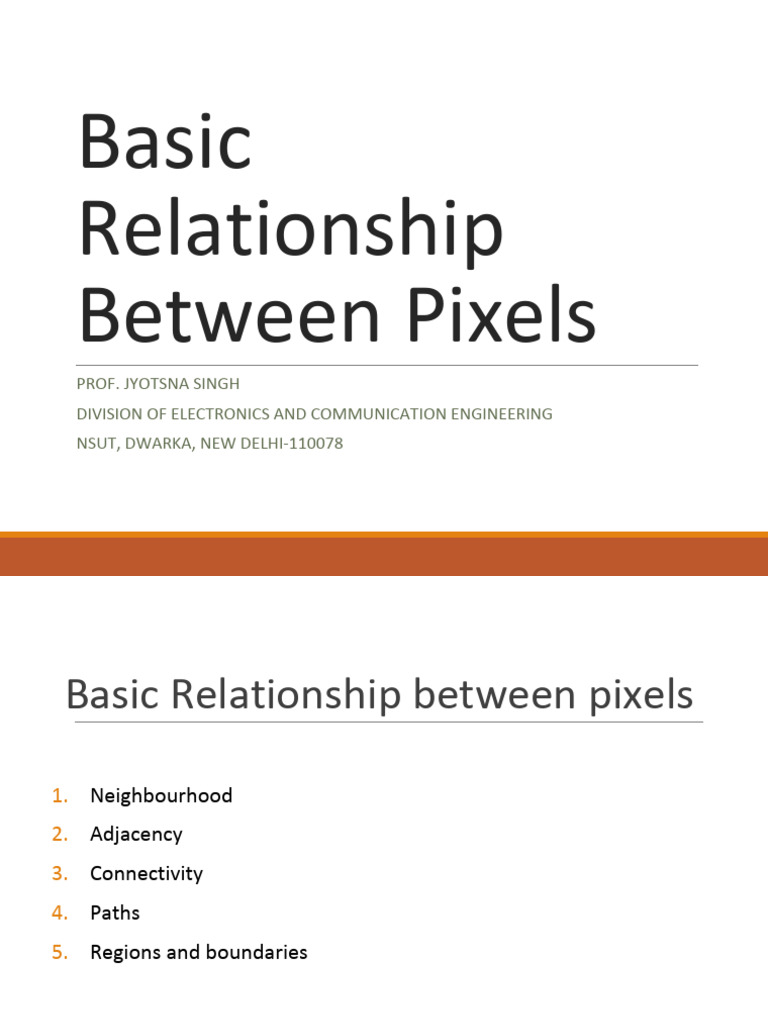 Basic Relationship Pixels | PDF | Signal Processing | Graphics