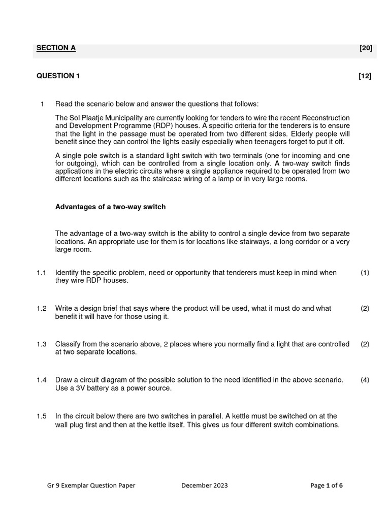 Grade 9 Tech Paper December 2023 | PDF | Chutney | Electrical ...