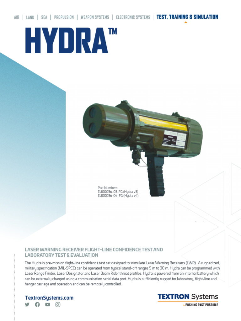 006 - TEST, TRAINING & SIMULATION - Hydra - SINGLE DIGITAL | PDF ...