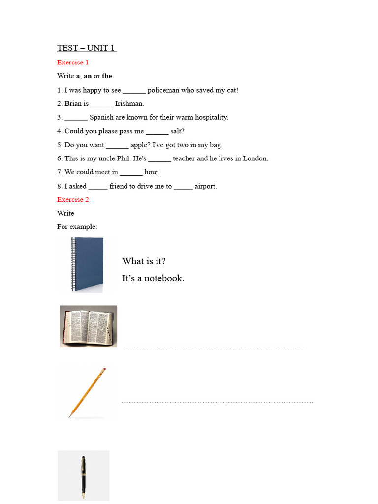 Test Unit 1 | PDF