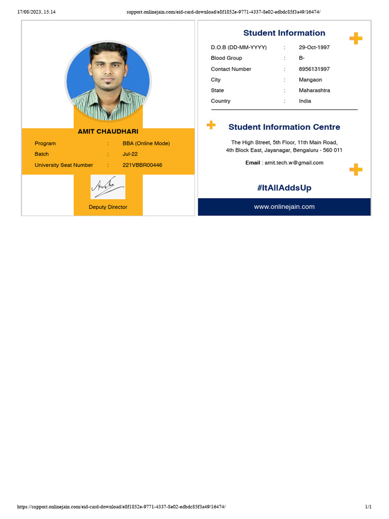 Jain ID Card | PDF