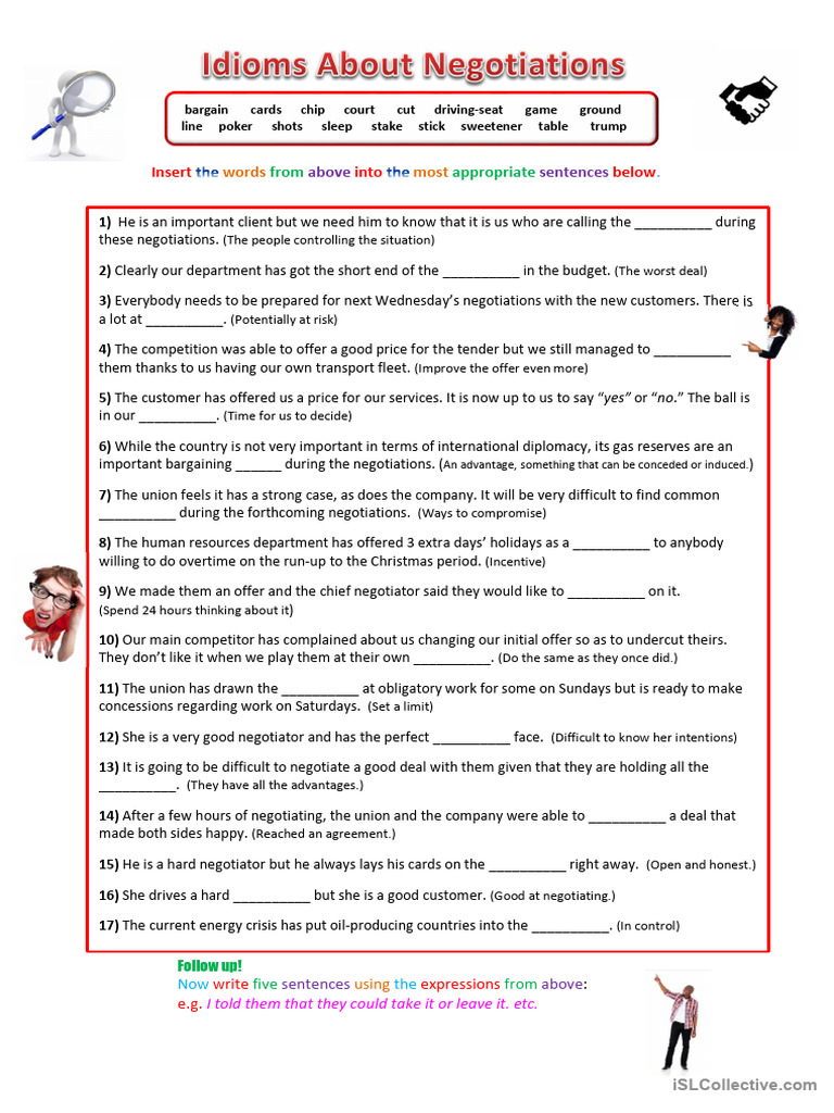 Idioms About Negotiating | PDF | Negotiation | Vampires