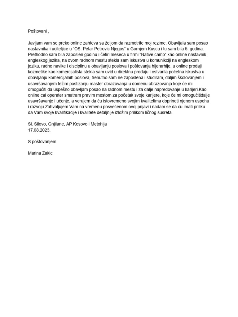 Propratno Pismo | PDF