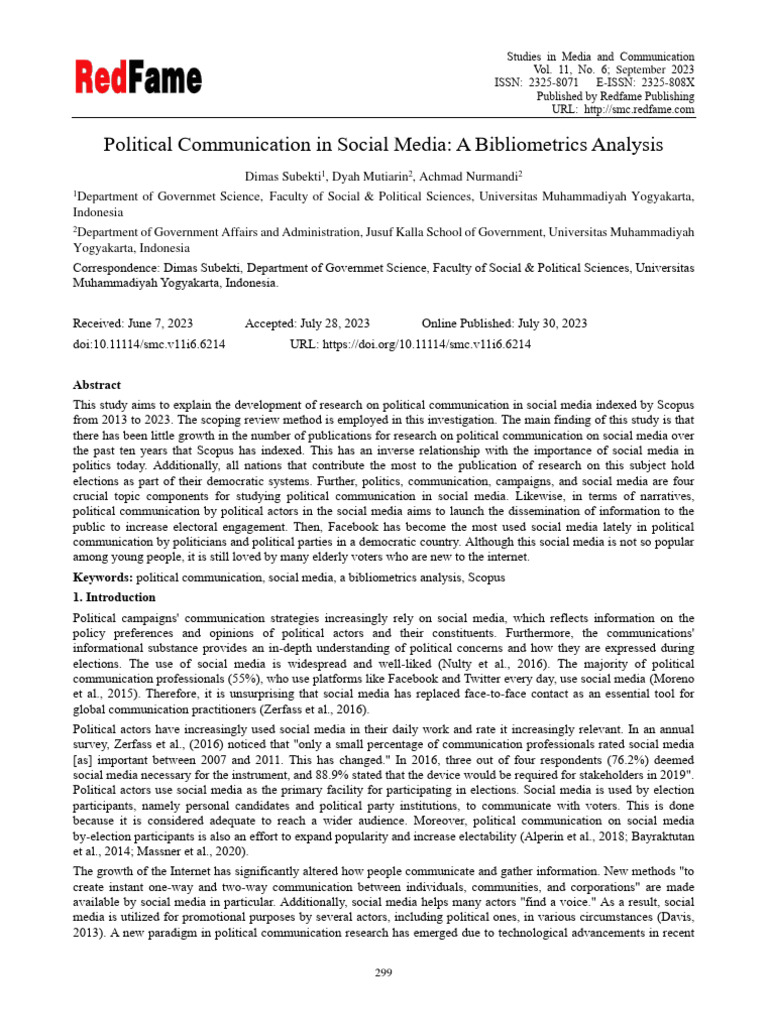 Political Communication in Social Media A Bibliome | PDF | Social Media ...