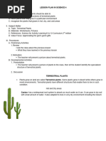 5 Lesson Plan For Plant Adaptations and Modifications | PDF | Learning ...