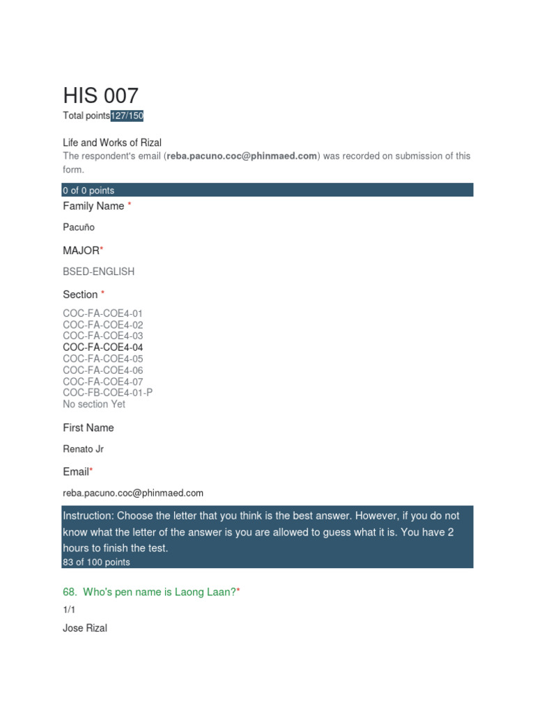 His 007 | PDF | Philippines