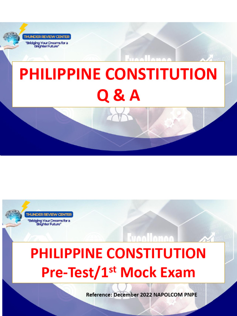 Day 2 - Part 2 Philippine Consti Q A | PDF | Presidents Of The United ...