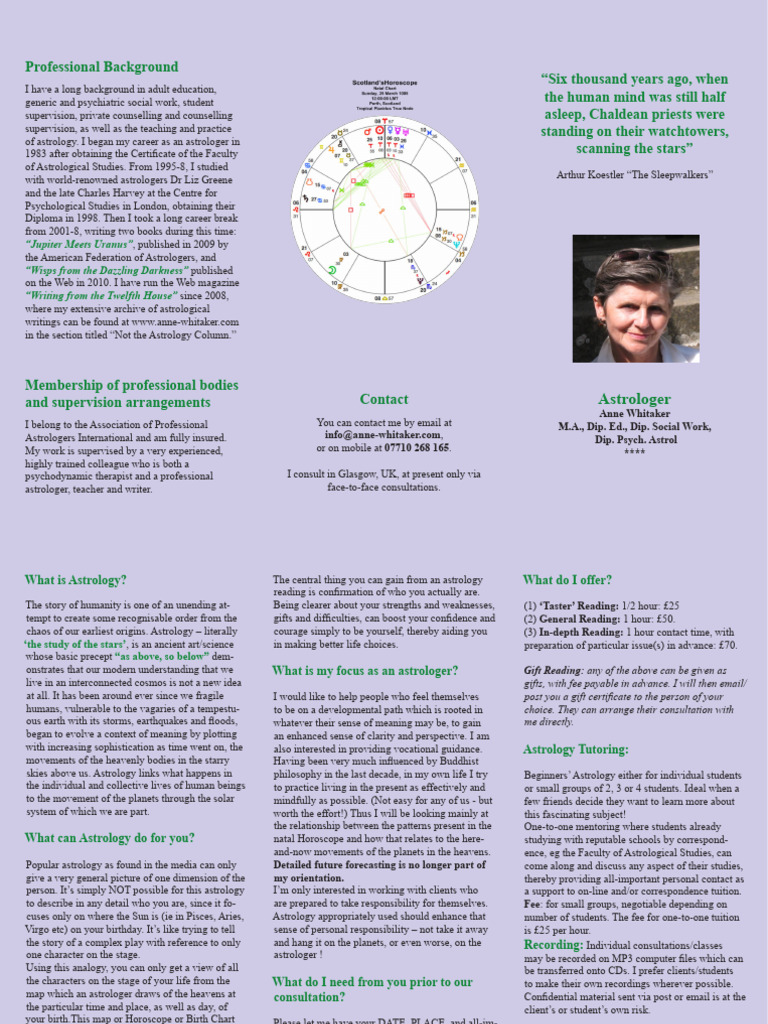 Anne Whitaker Astrologer | PDF | Astrology