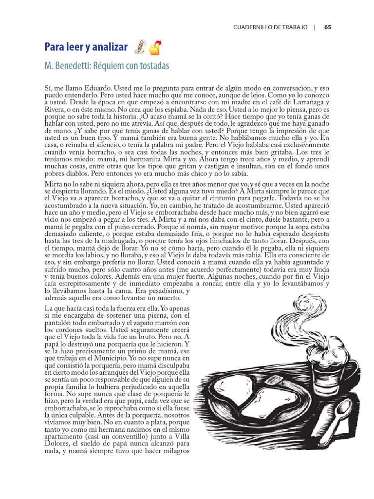 Mario Benedetti - Réquiem Con Tostadas | PDF