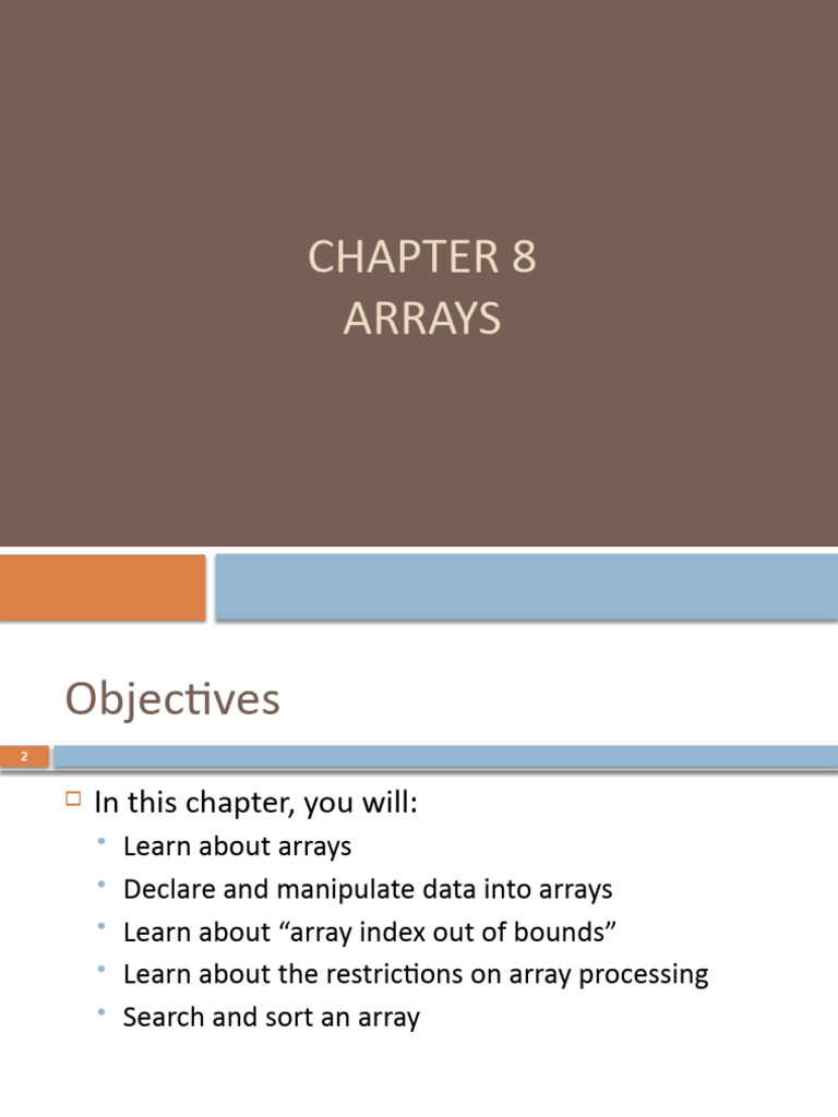 6 - Arrays | Download Free PDF | Data | Computer Programming 6 - Arrays | Download Free PDF | Data | Computer Programming