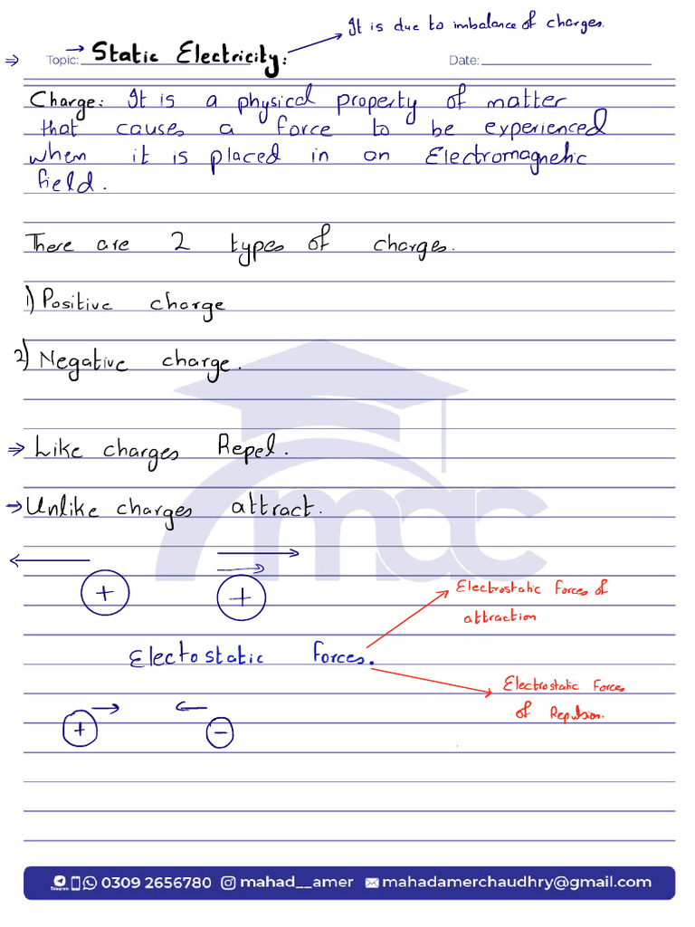 Static Electricity | PDF | Electric Charge | Electrostatics