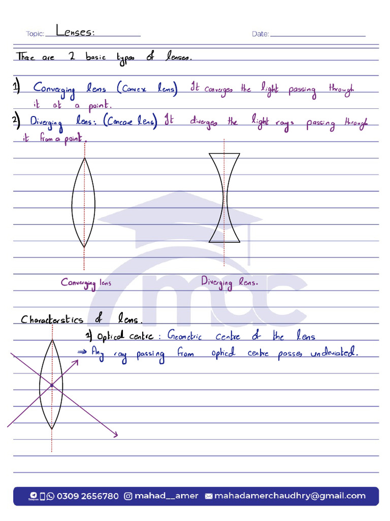 Lenses | PDF | Optics | Radiation