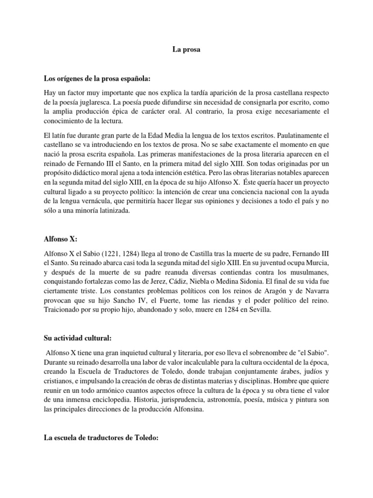 La Prosa | PDF | Clásicos