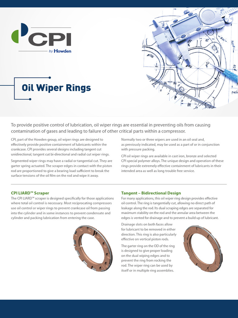 Oil Wiper Rings A4 Howden | PDF | Piston | Manufactured Goods