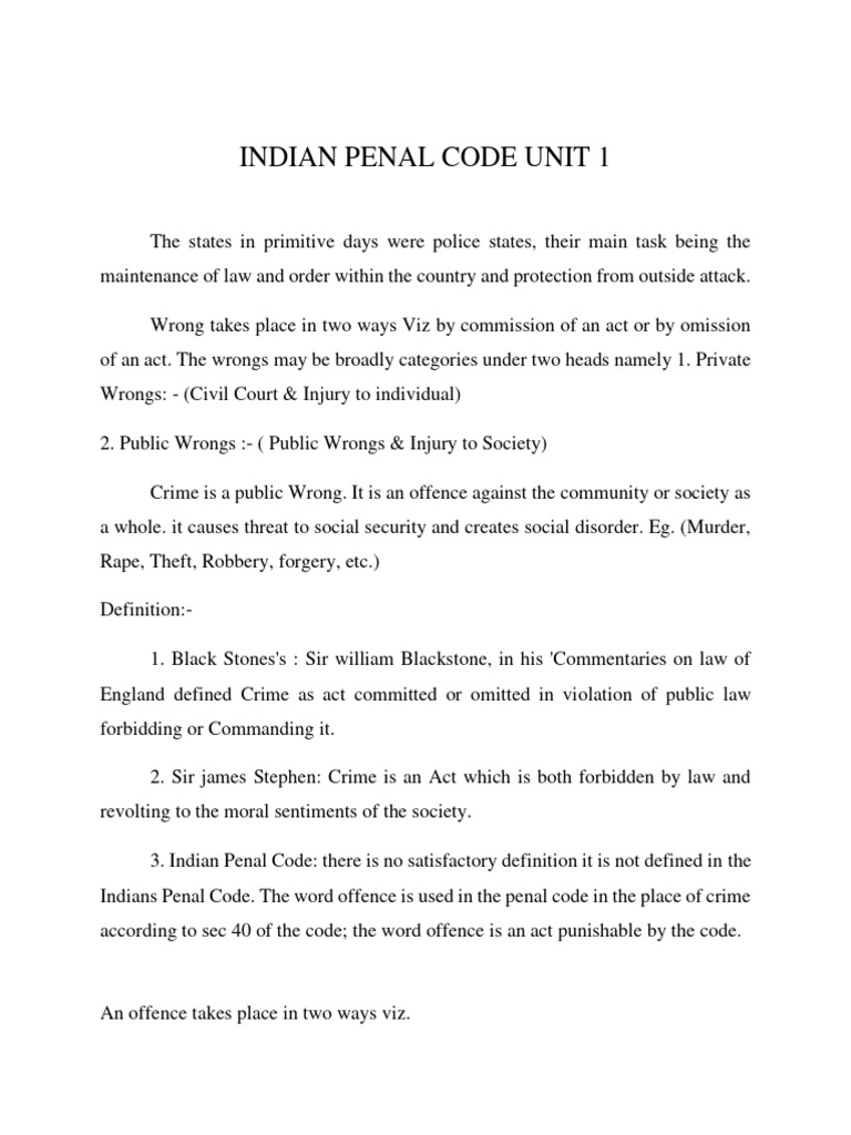 Ipc 1 | PDF | Crimes | Crime & Violence