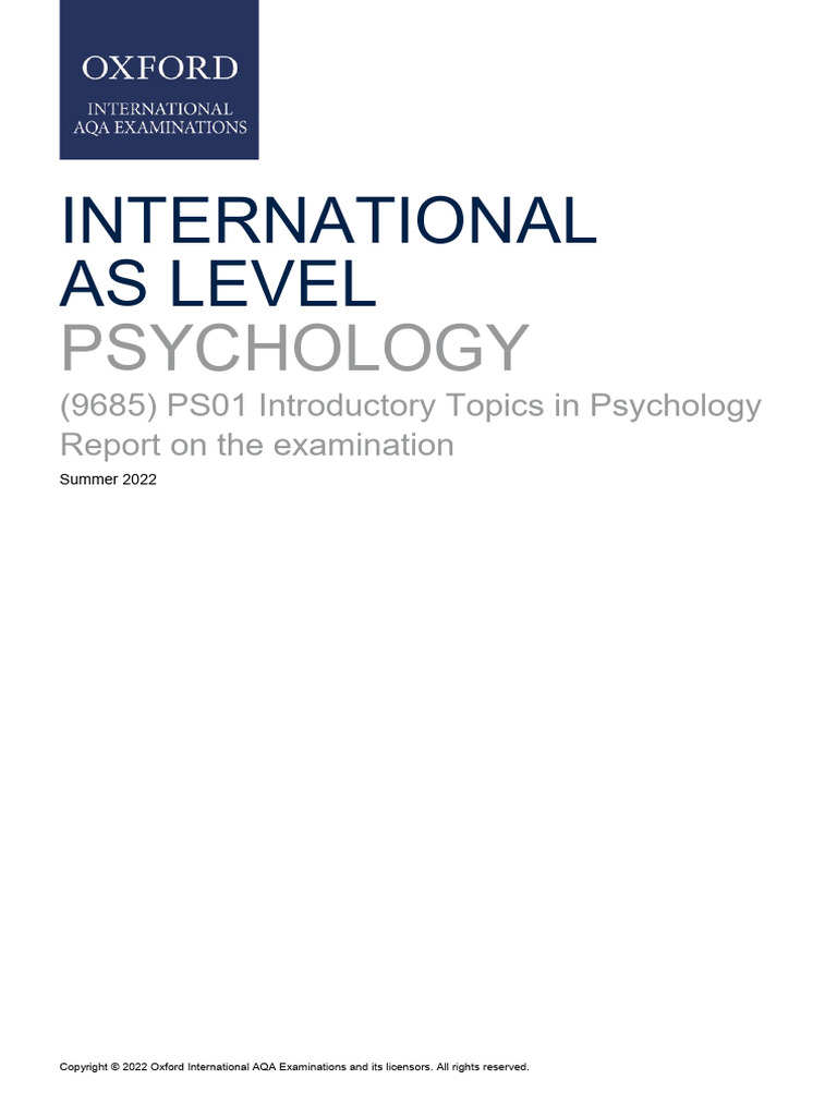 OxfordAQA 9685 PS01 WRE Jun22 v1.0 | PDF | Conformity | Obedience ...