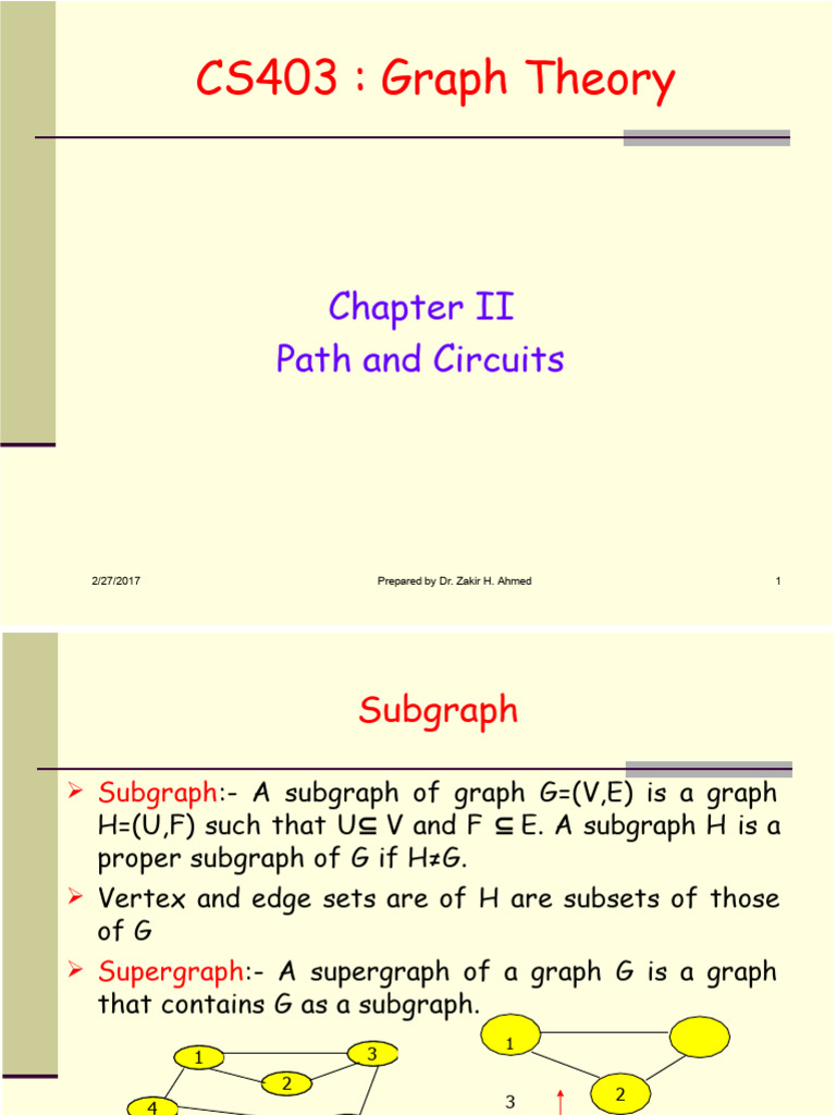 CH 2 - Path and Circuits | PDF | Vertex (Graph Theory) | Discrete Mathematics