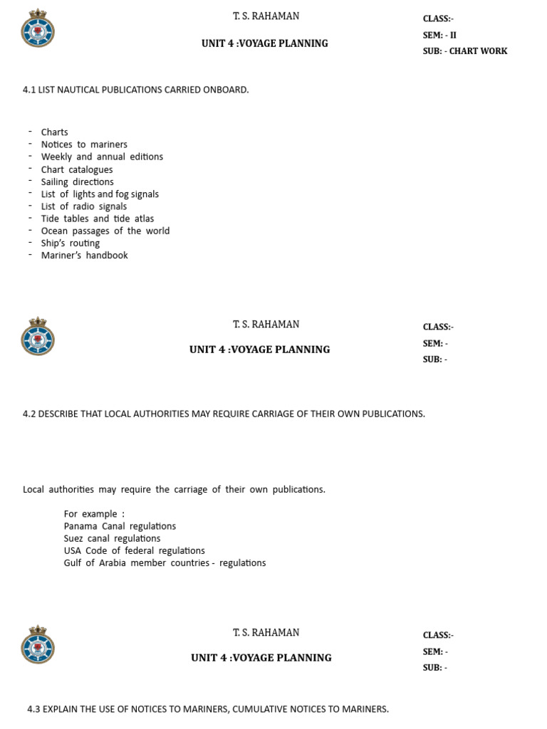 Nav-III, Chart Work PPT (2) (6541) | PDF | Tide | Navigation