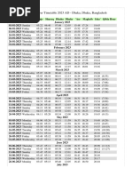 Montreal 2025 Prayer Timetable | PDF | Prayer