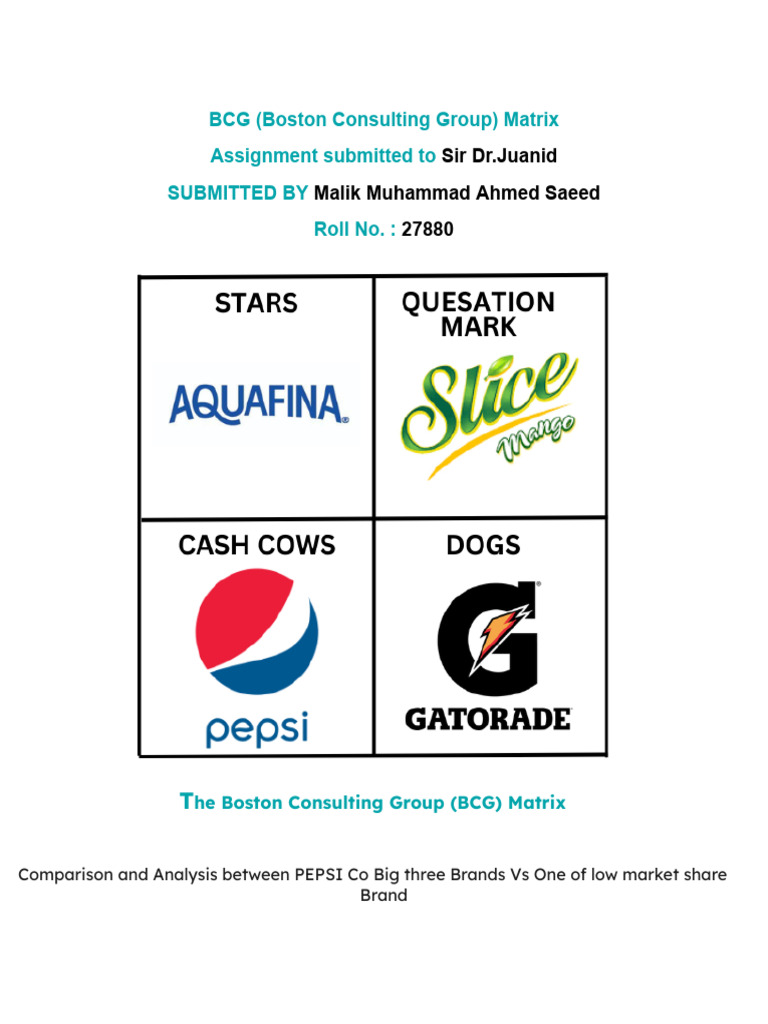 BCG Assigment Rollno.27880 | PDF | Pepsi Co | Brand