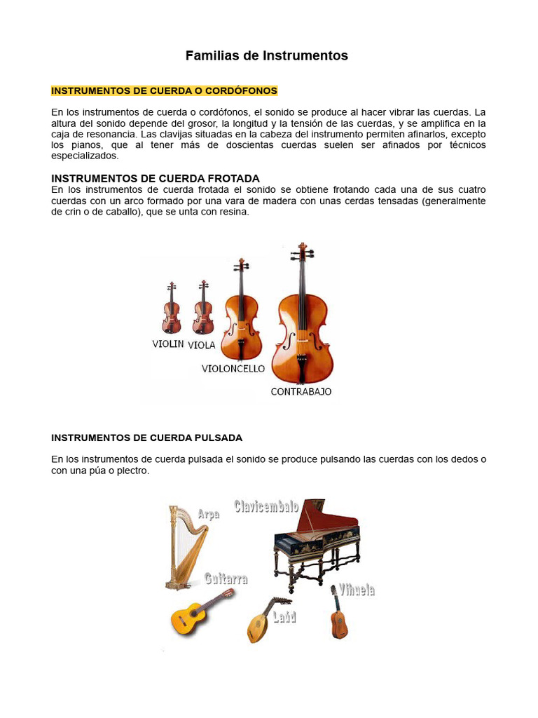 Instrumentos de Cuerda | PDF | Arte