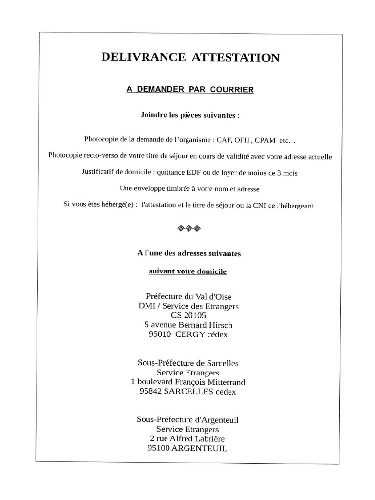 Attestation Prefectorale Conduite Ambulance