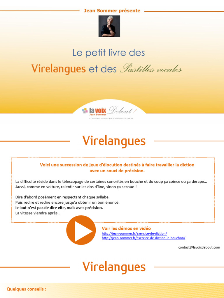 Virelangues pour améliorer la diction | PDF