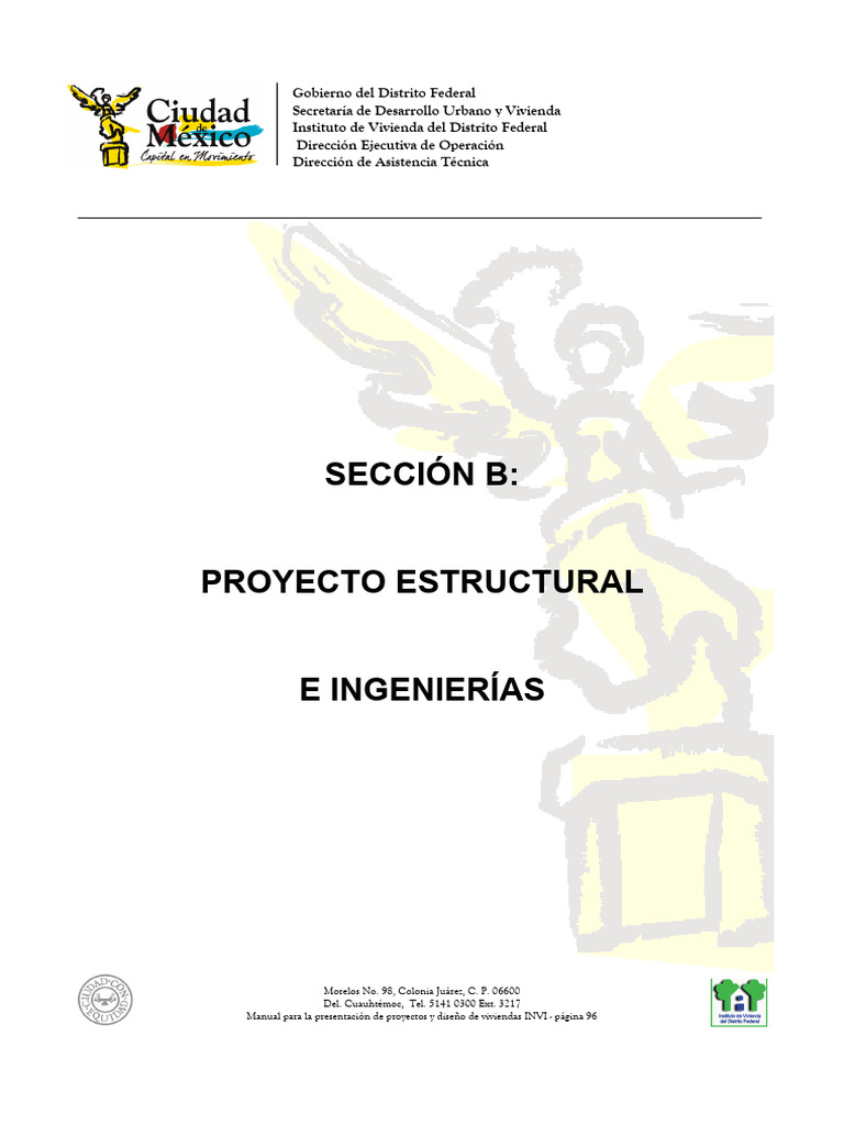 Sección B - Proyecto Estructural e Ingenierías | PDF | Ciudad de México | Diseño