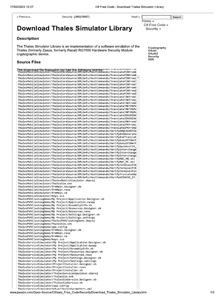 thales Simulator | PDF