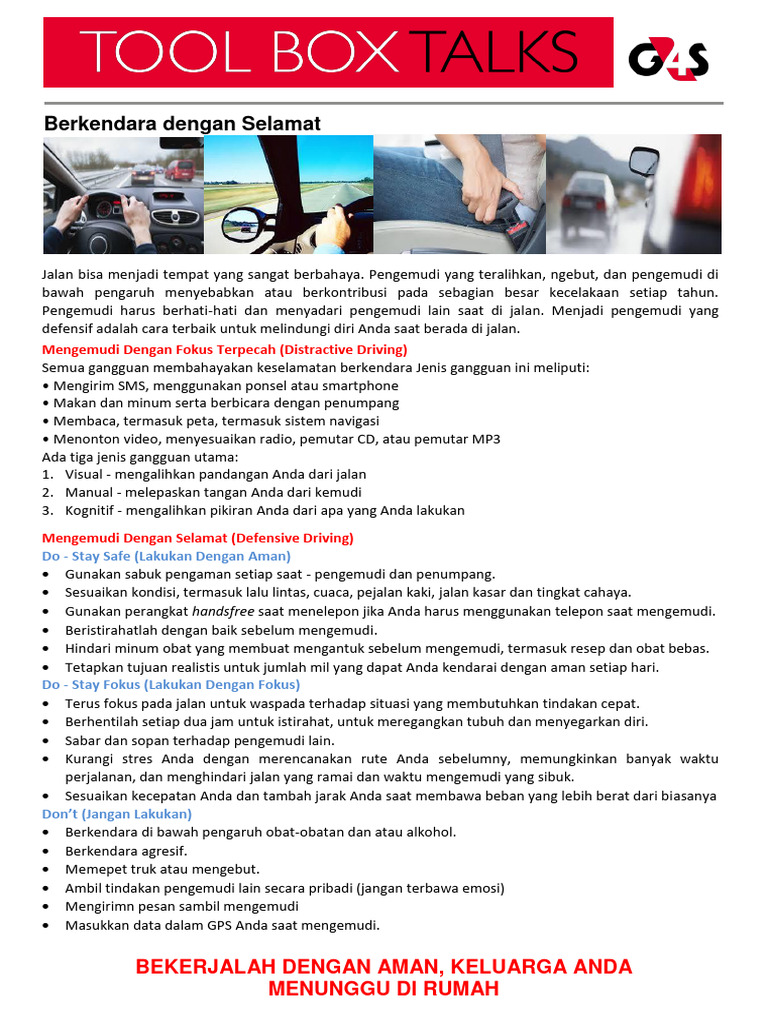 Toolbox Talk December 2022 - Berkendara dengan Selamat (Safety Driving ...